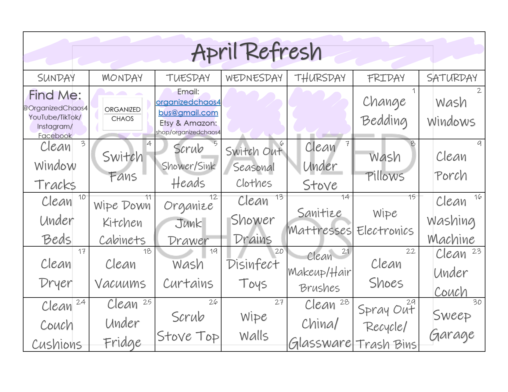 April Refresh – Organized Chaos