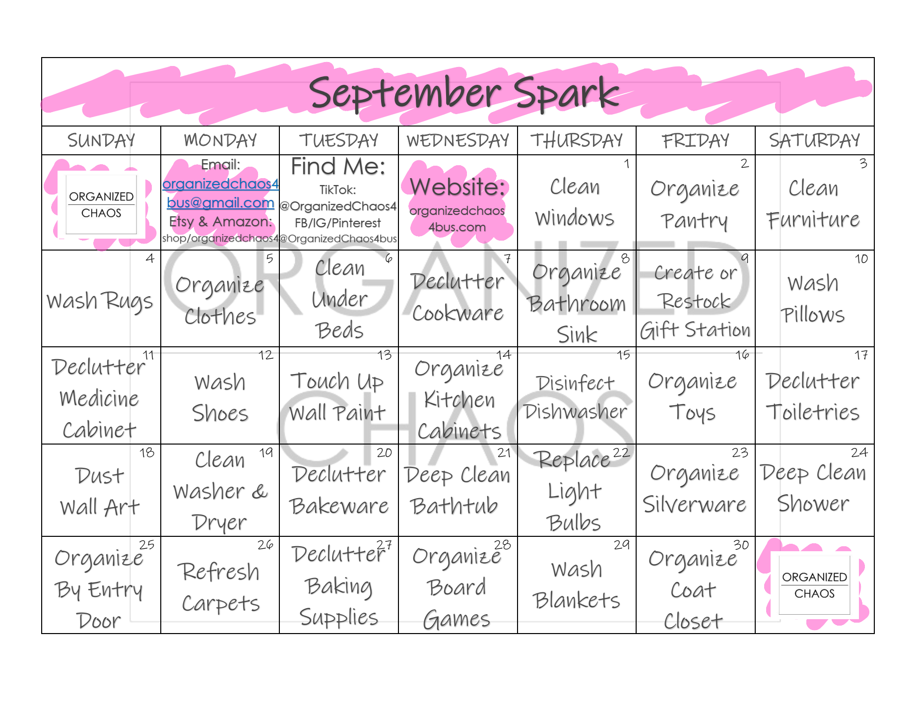 September Spark – Organized Chaos