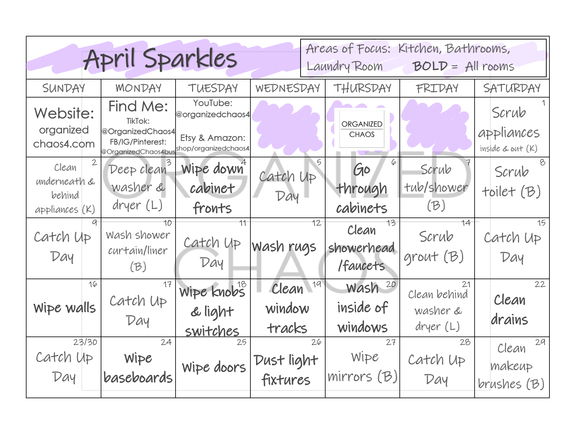 April Sparkles – Organized Chaos