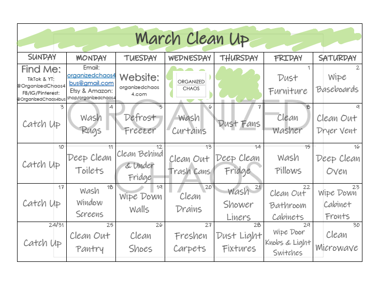 March Clean Up – Organized Chaos