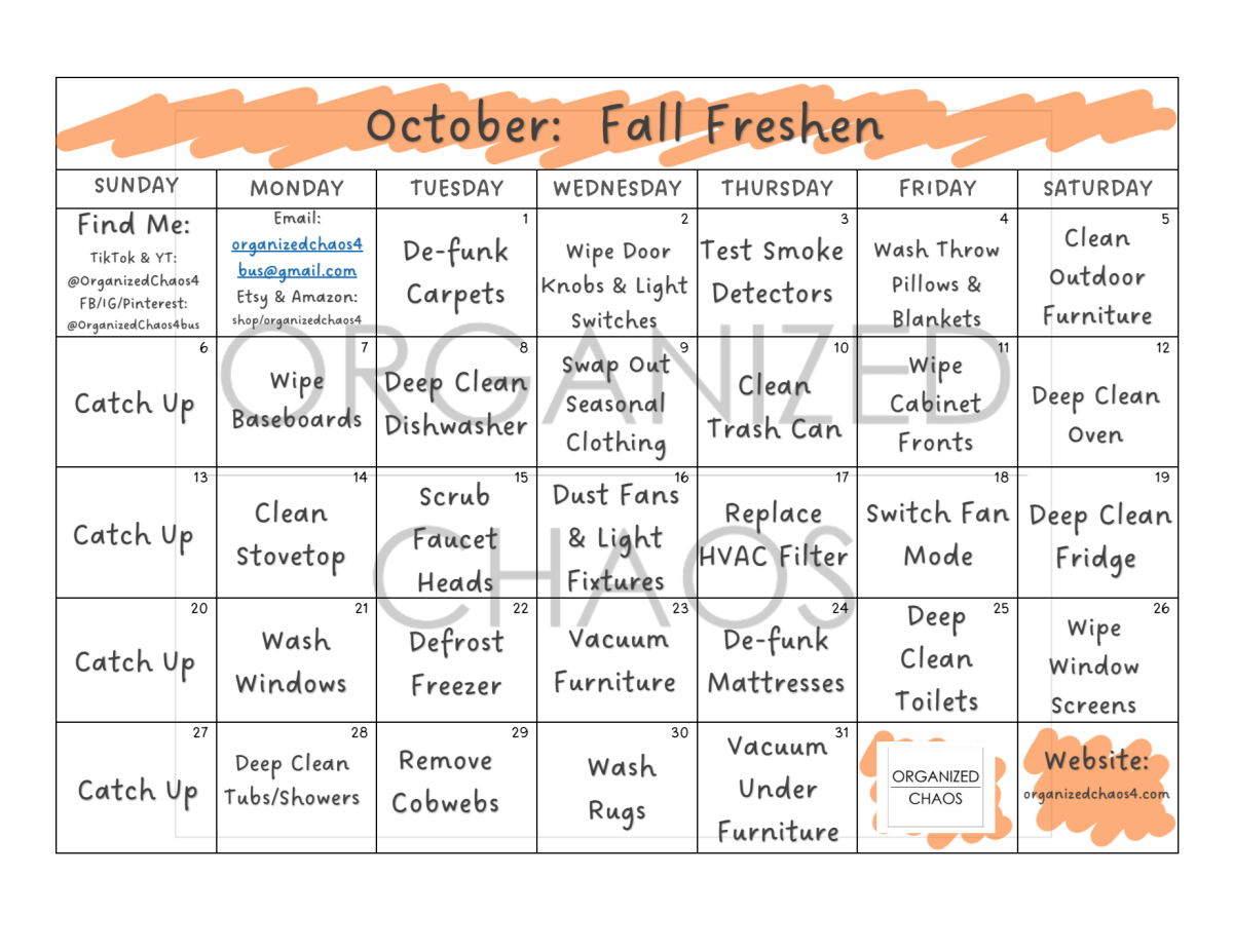 October: Fall Freshen – Organized Chaos